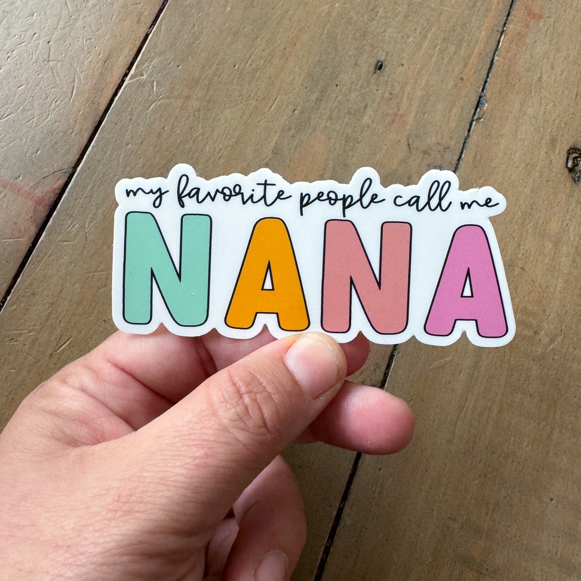 Nana Retro Font Weatherproof Sticker - New Grandma Gift - Etsy