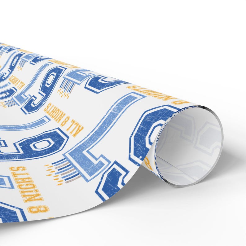 Hanukkah Wrapping Paper • 6 7 All 8 Nights Gift Wrap • Funny Jewish ...