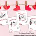 Kid Music Valentine Cards 3x4 Printable Cards and Mini Envelope JPG PDF ...