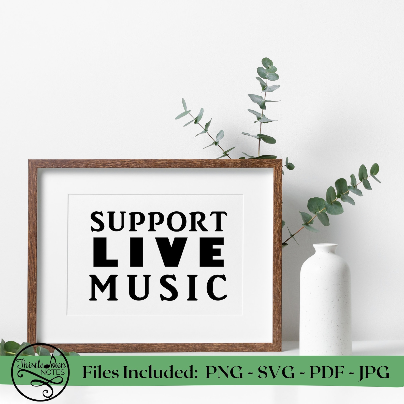 Support Live Music | Digital File | SVG PNG JPG Pdf | Music Fan Teacher ...