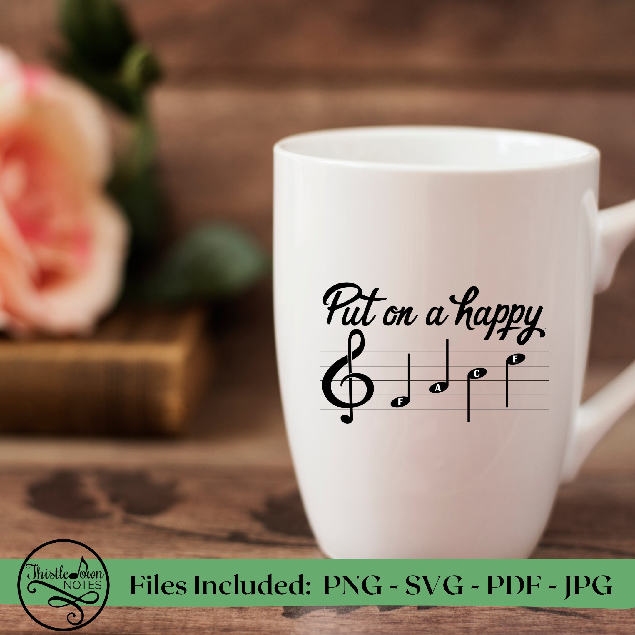 Put on A Happy Face | Digital File | SVG PNG JPG Pdf | Music Fan ...
