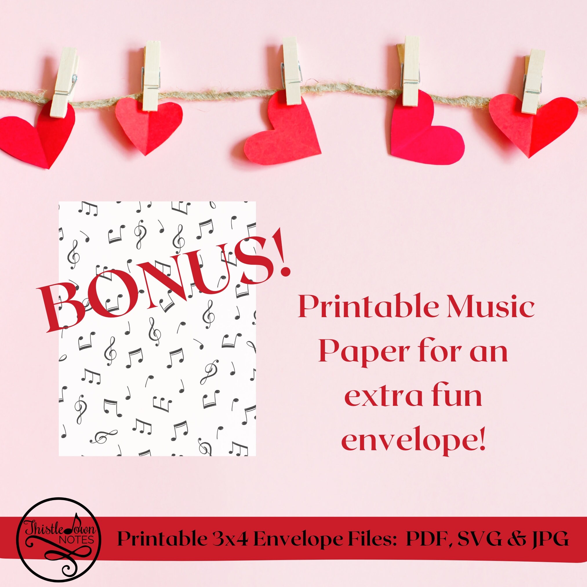 Kid Music Valentine Cards Bundle 12 Designs 3x4 Printable Cards and ...