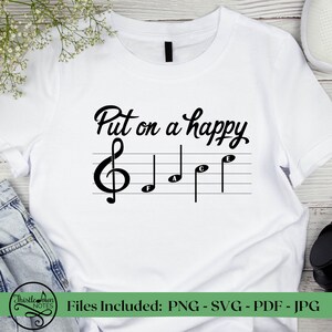Put on A Happy Face Digital File SVG PNG JPG Pdf Music Fan Teacher ...