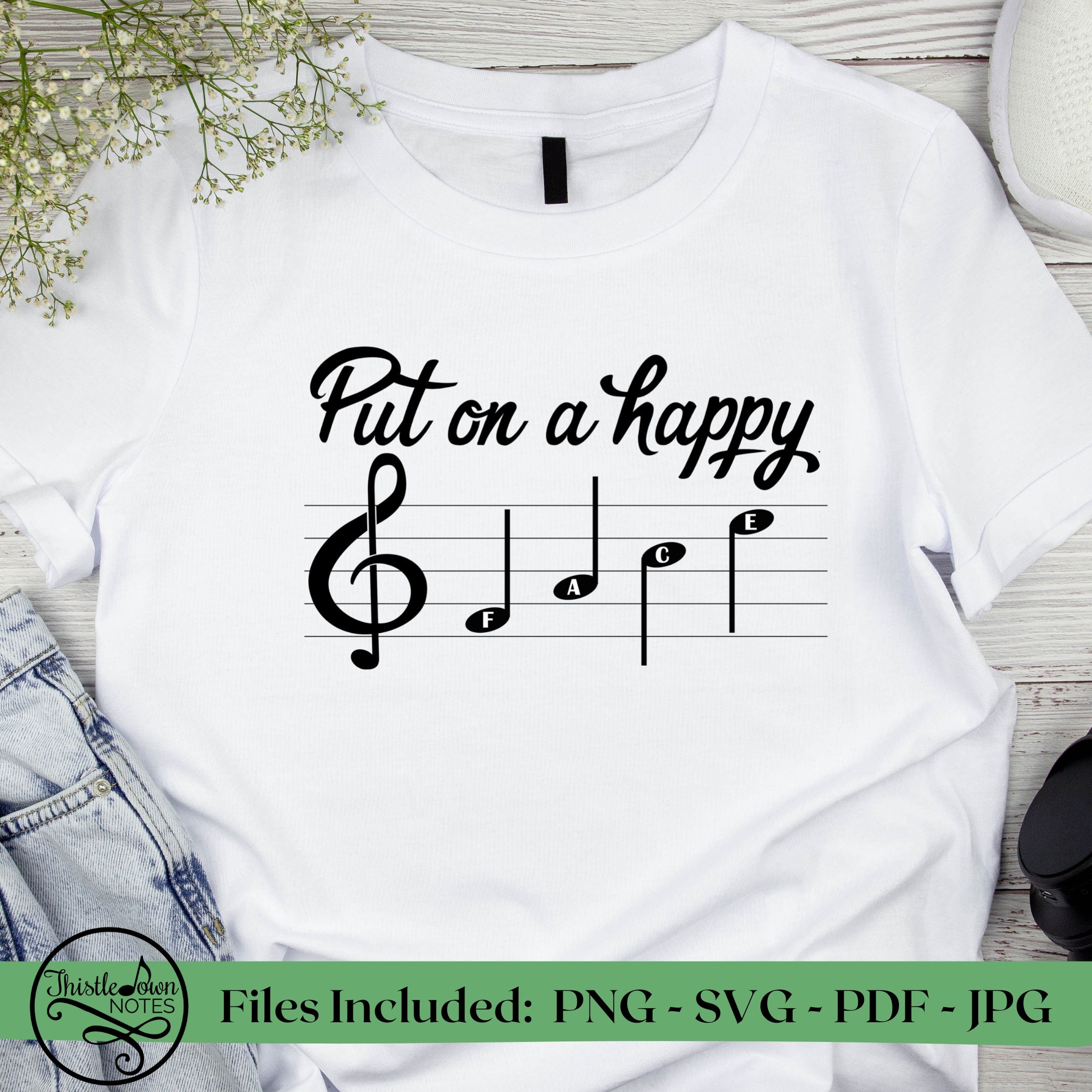 Put on A Happy Face | Digital File | SVG PNG JPG Pdf | Music Fan ...
