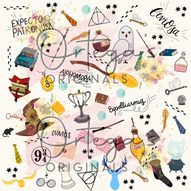 Harry Potter Seamless Pattern | Etsy