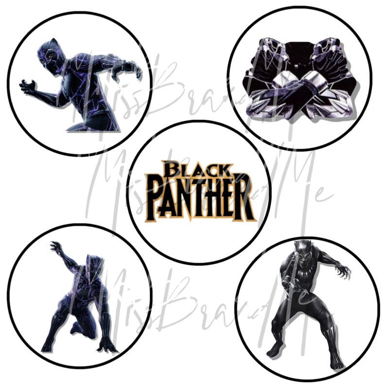 Black Panther Theme Stickers Character Stickers Super-hero - Etsy
