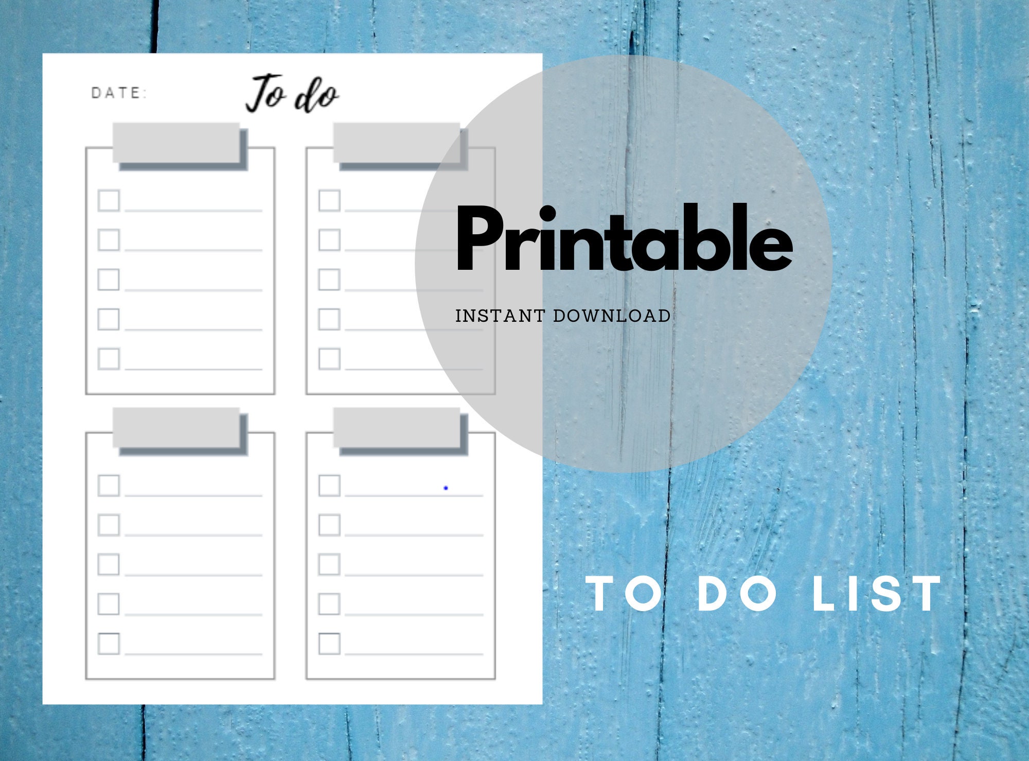 Get It Done to Do List PDF Printable Journal Tasks | Etsy