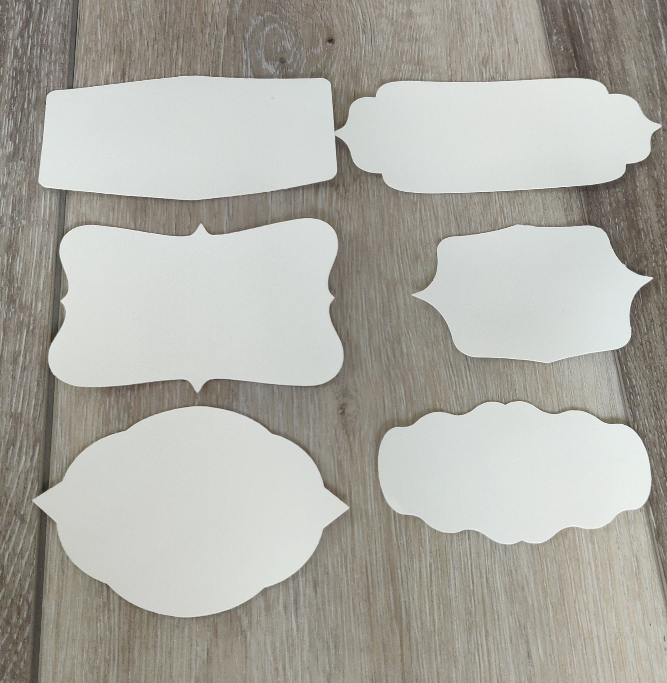 Dry Erase Sticker Vintage Decals. Set of 6 Cut Out. White Adhesive ...