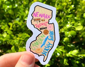 New Jersey Stickers | Etsy