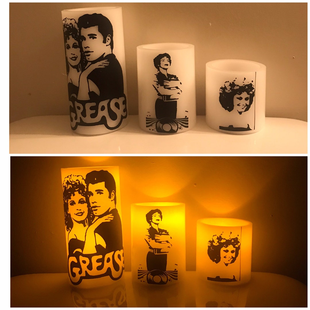Custom Grease Flameless Candle Set - Etsy