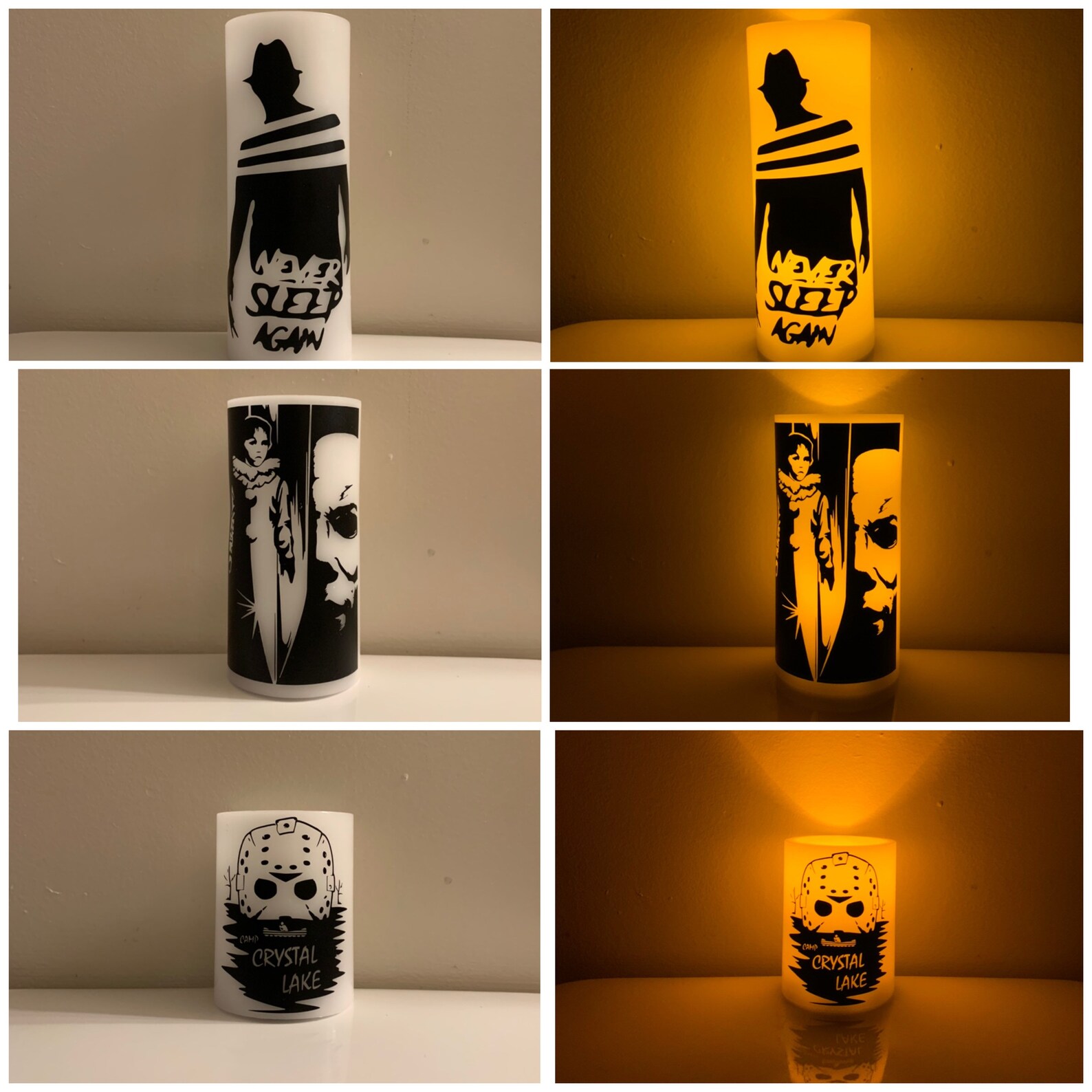 Horror Movie Flameless Candles | Etsy