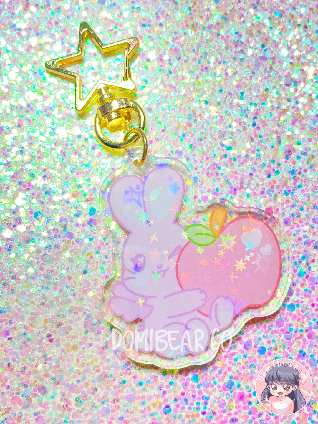 Holographic Bunbun the Bunny 2” Acrylic Keychain - Etsy