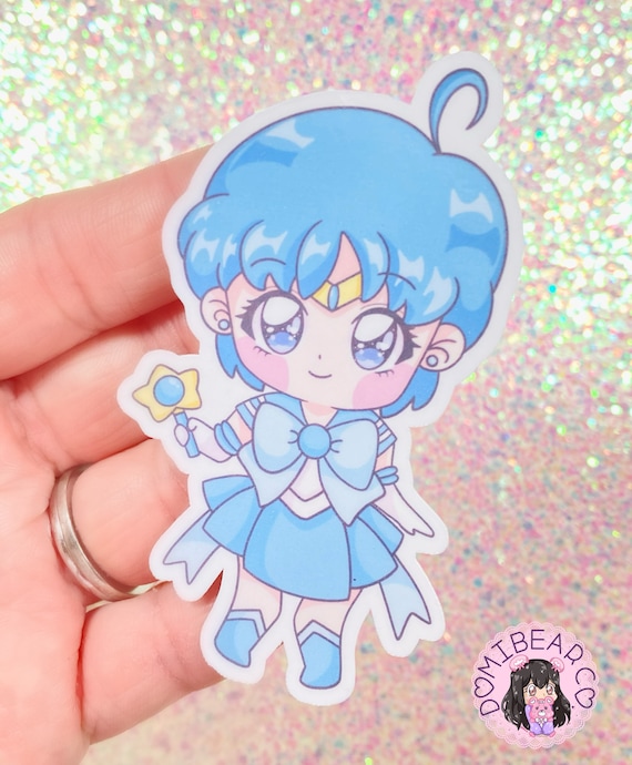Kawaii Blue Girl Chibi 3 Sticker - Etsy