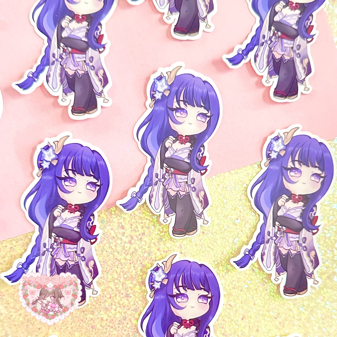 Genshin Impact Raiden Shogun 3 Sticker - Etsy