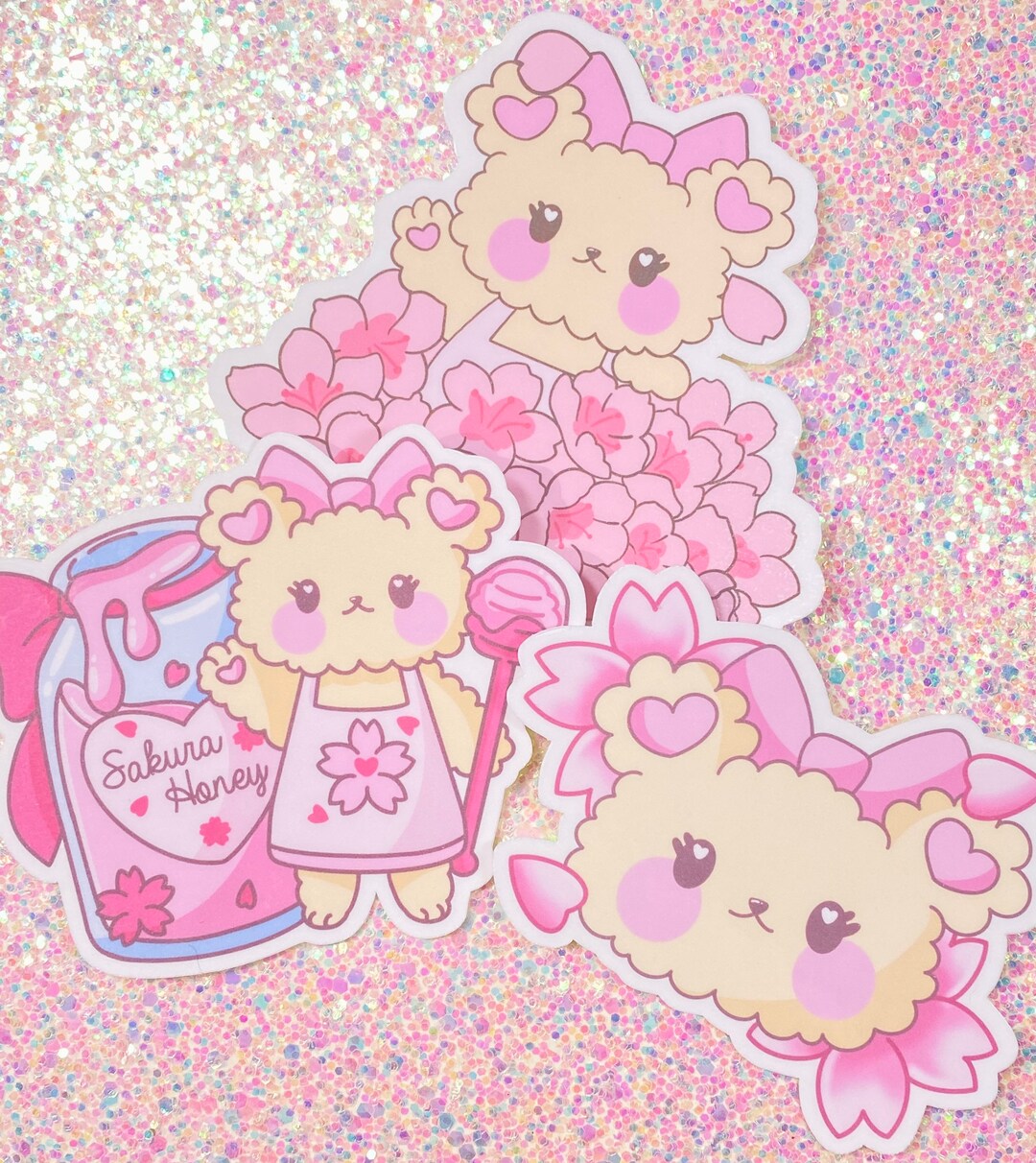 Sakura-chan Sticker Pack (set of 3) - Etsy