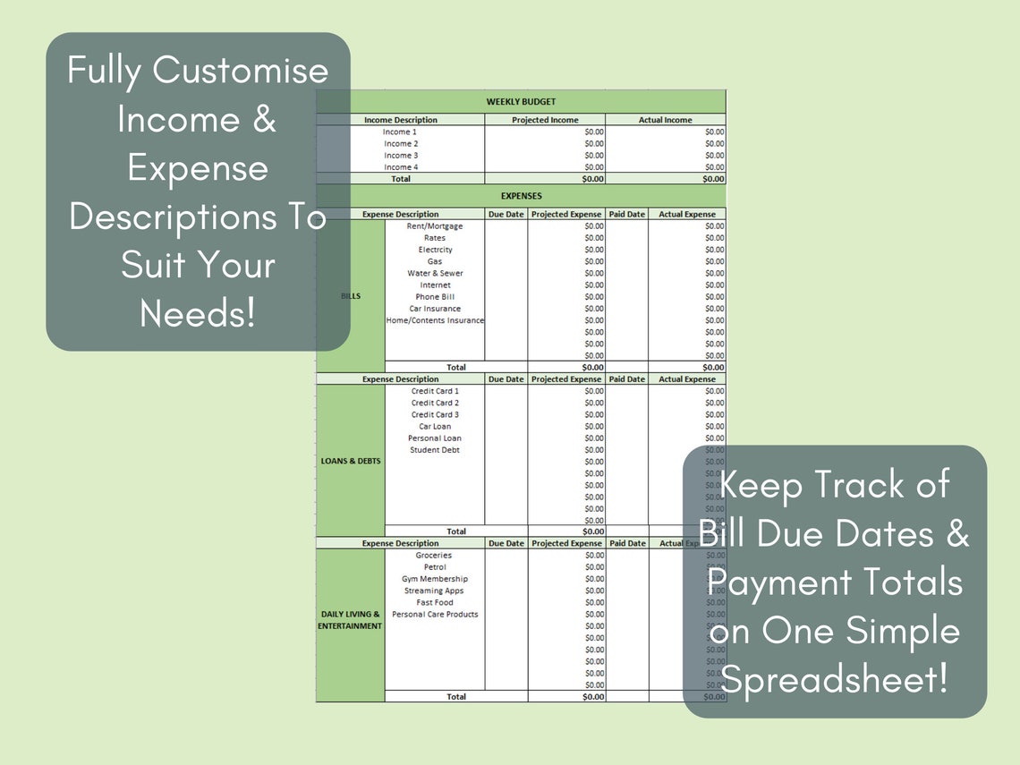 Budget planner excel - mineexpress