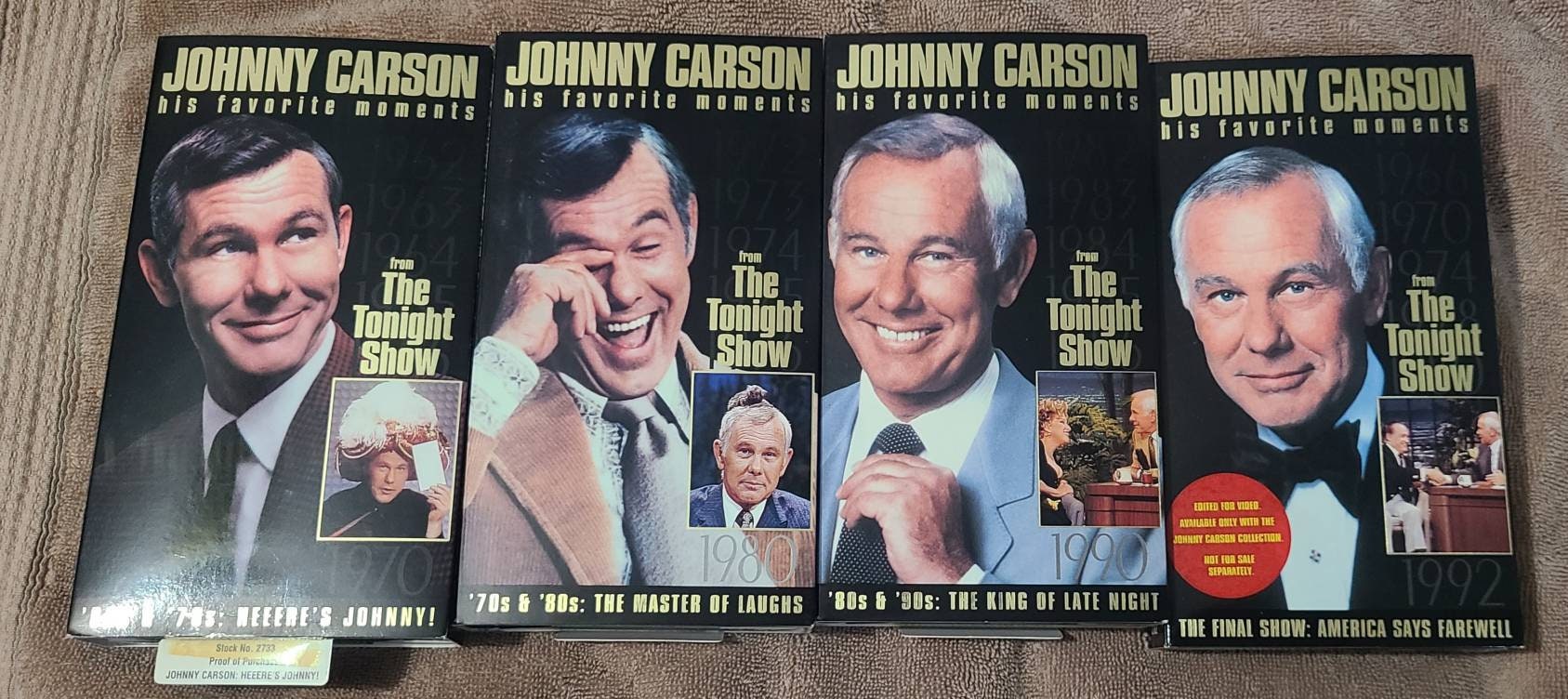 Johnny Carson Vhs Collection 4 Tape Box Set - Etsy