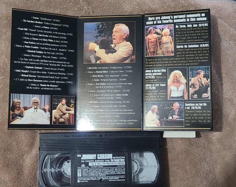Johnny Carson Vhs Collection 4 Tape Box Set - Etsy