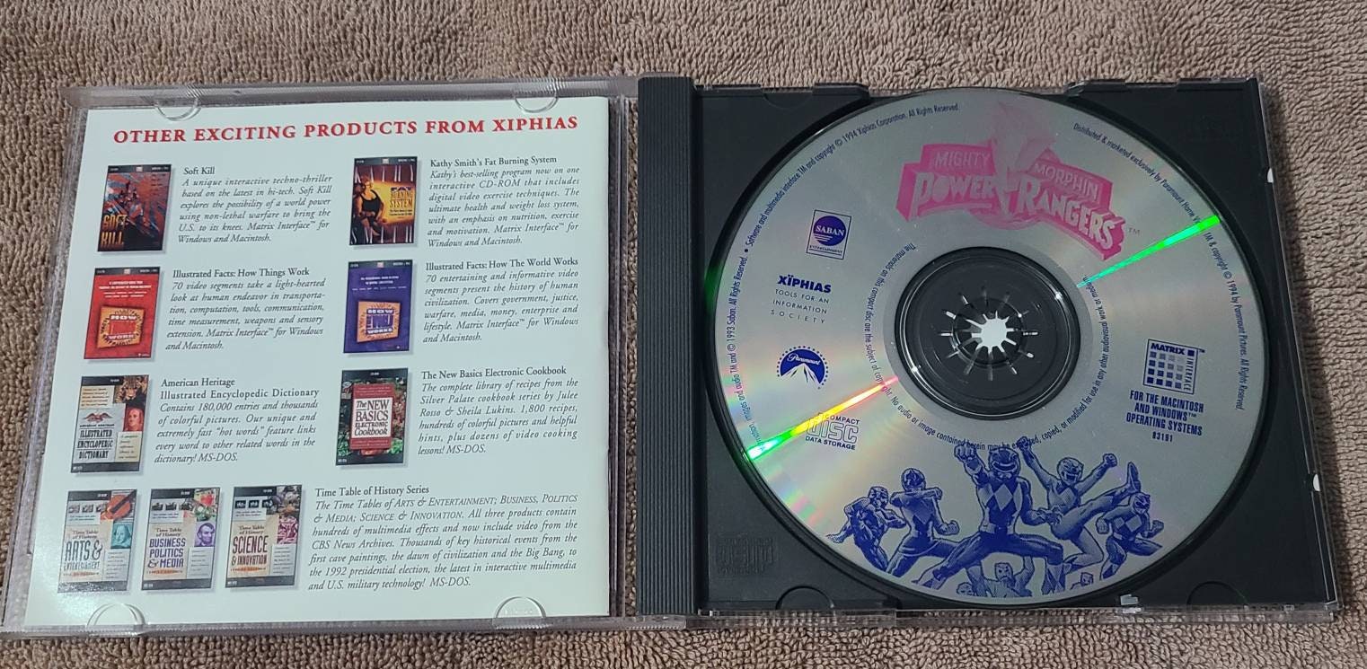 Mighty Morphin Power Rangers Interactive Cd-rom 1994 - Etsy