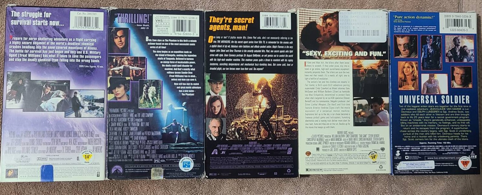 Action Movie Vhs Lot 5 Movies - Etsy