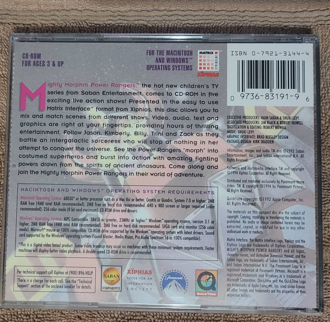 Mighty Morphin Power Rangers Interactive Cd-rom 1994 - Etsy