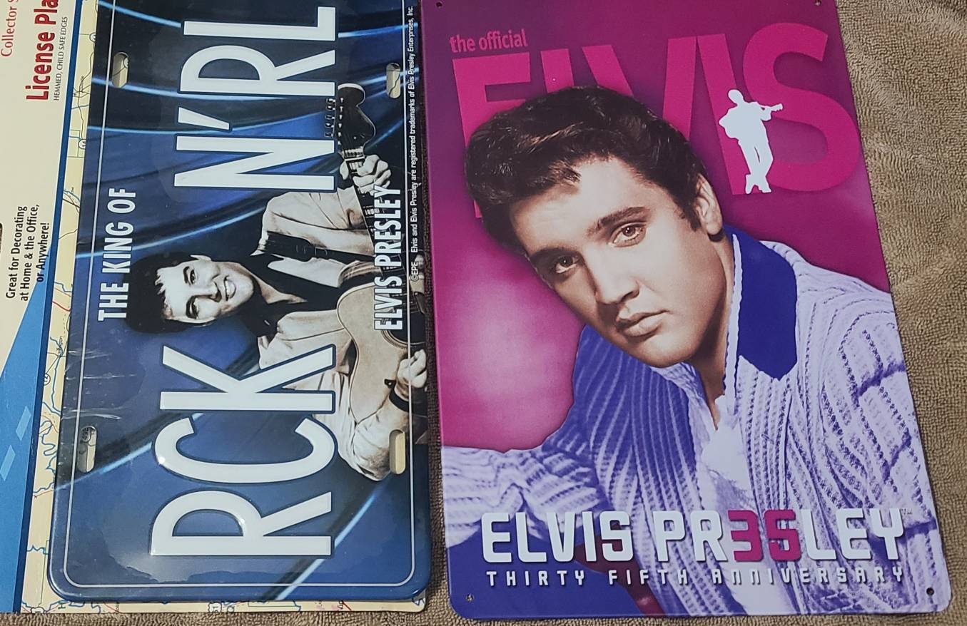 Elvis Presley Metal Sign License Plate - Etsy