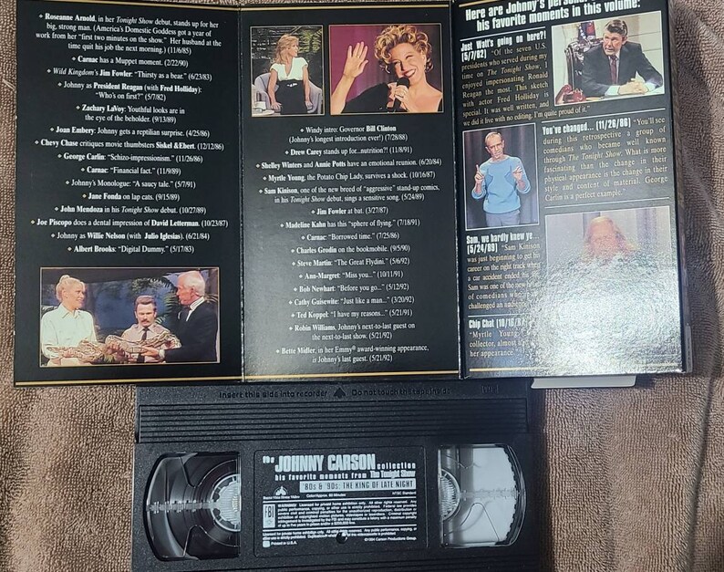 Johnny Carson Vhs Collection 4 Tape Box Set - Etsy