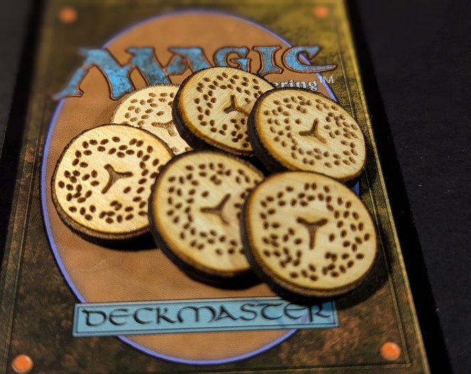 Everything Bagel Food Token / Everything Token (walnut or Birch X6) for ...