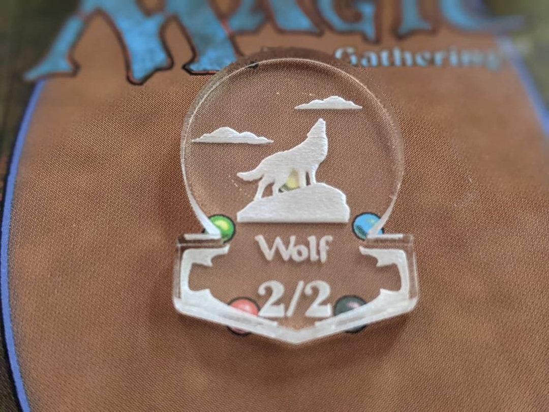 MTG Wolf Tokens (acrylic or Wood X 6) for Magic the Gathering / Modern ...