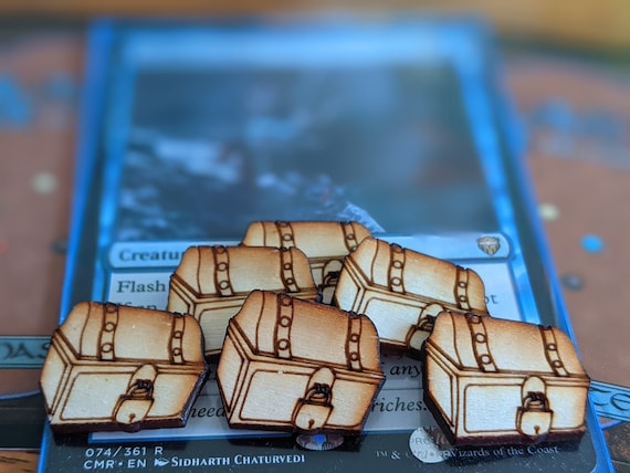 MTG Treasure Tokens acrylic or Wood X6 for Magic the | Etsy