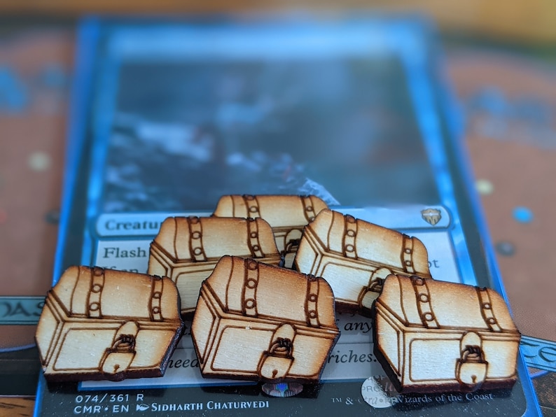 MTG Treasure Tokens (acrylic or Wood X6) for Magic the Gathering / MTG ...