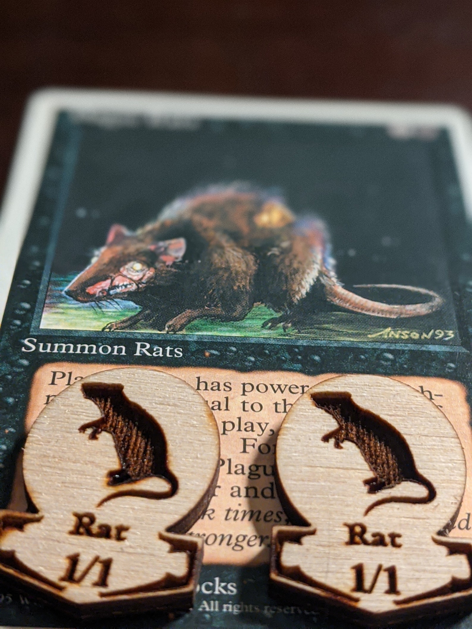 MTG Rat Tokens acrylic or Wood X6 for Magic the Gathering / - Etsy