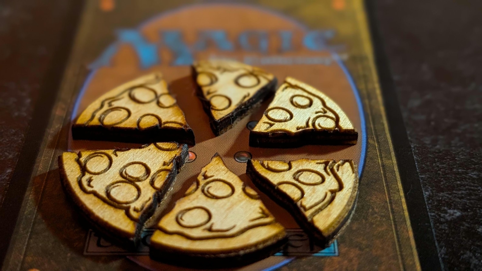 Pizza Slice Food Token (walnut or Birch X6) for Magic the Gathering ...