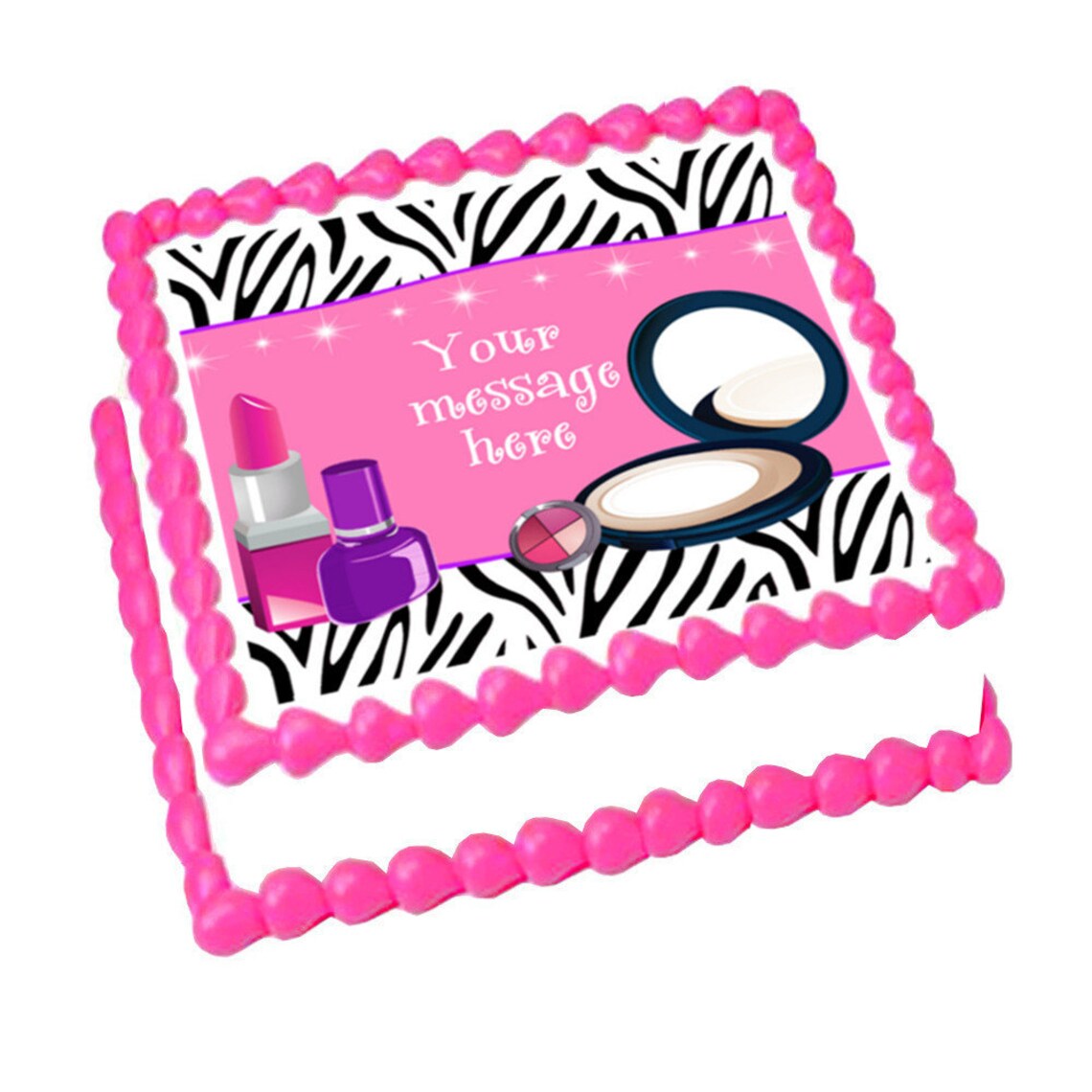 MAKEUP BEAUTY Edible Cake Topper Image Cake Party Decoration - Etsy