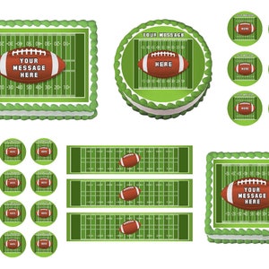 FOOTBALL FIELD BALL Edible Cake Topper Image Birthday Party Decoration ...