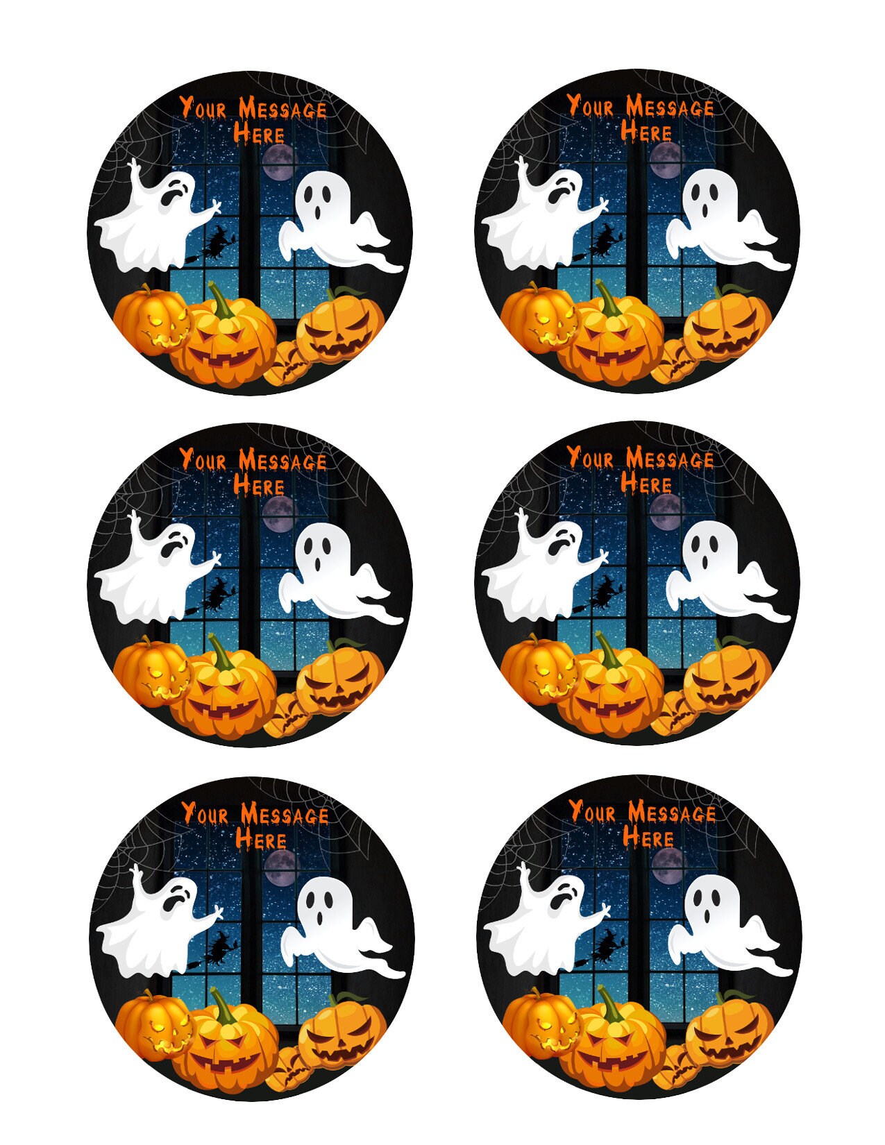 HALLOWEEN GHOST Jack o lantern edible cake topper image cake | Etsy