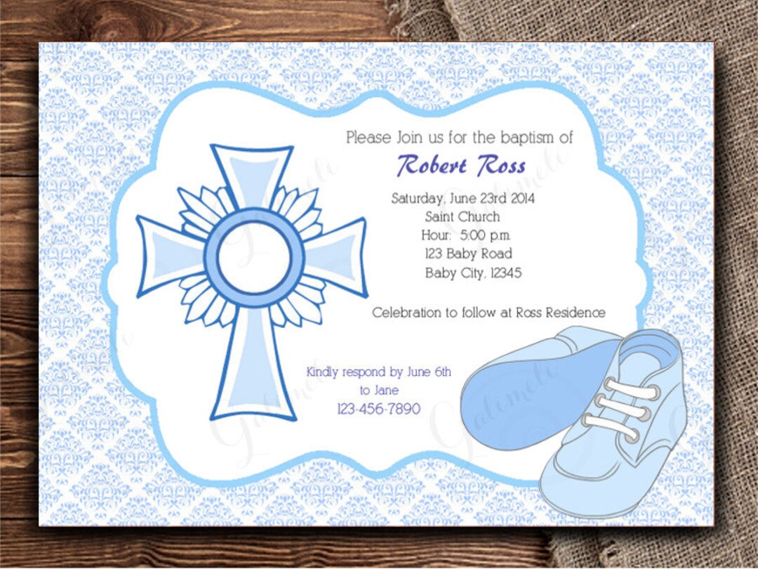 BAPTISM BOY Printable & Text Editable PDF File in Adobe Reader - Etsy