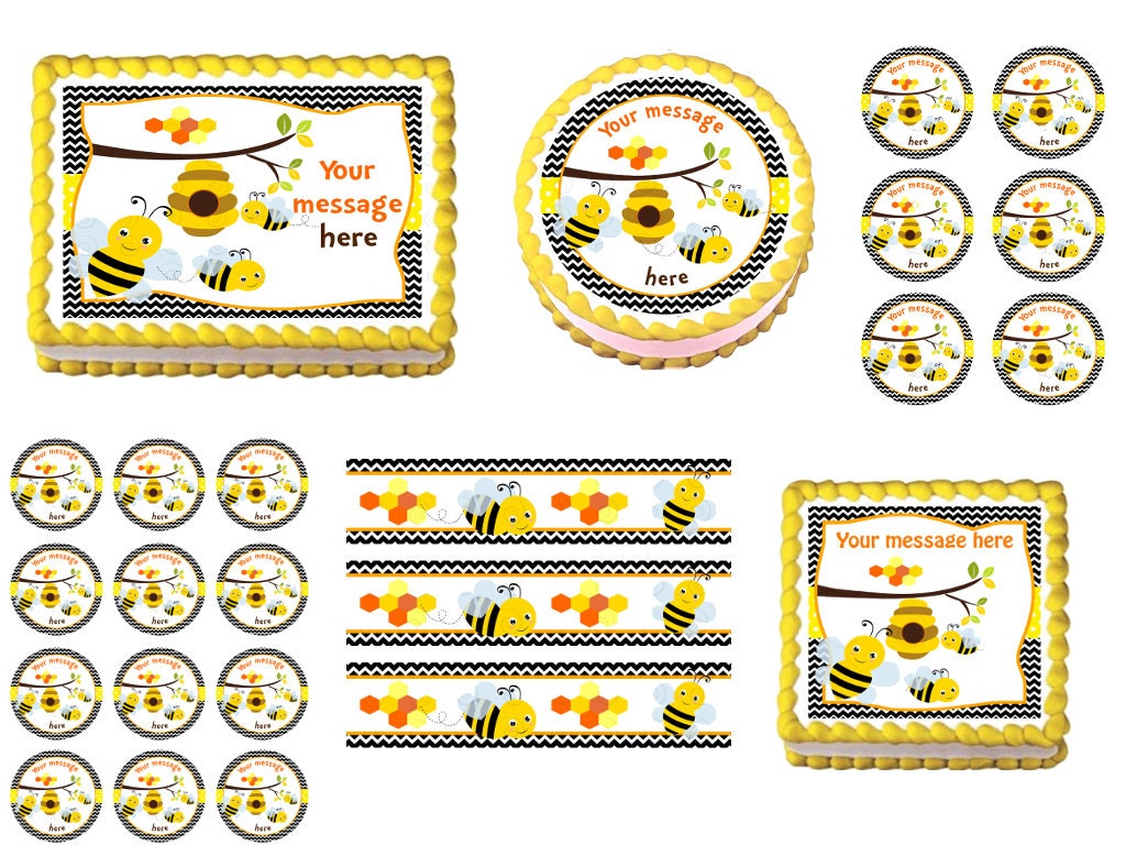 BUMBLEBEES BEES Edible Cake Topper Image Birthday Party Decoration - Etsy