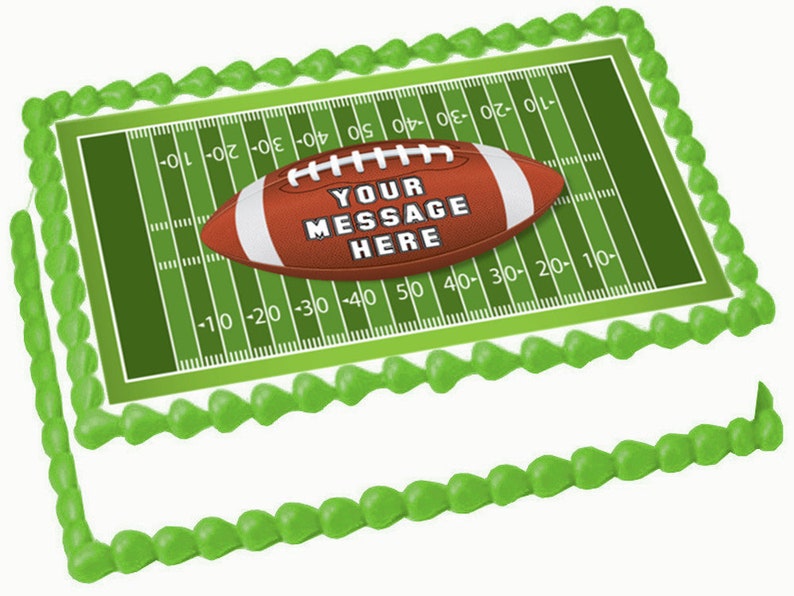 FOOTBALL FIELD BALL Edible Cake Topper Image Birthday Party Decoration ...
