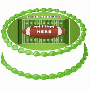 FOOTBALL FIELD BALL Edible Cake Topper Image Birthday Party Decoration ...