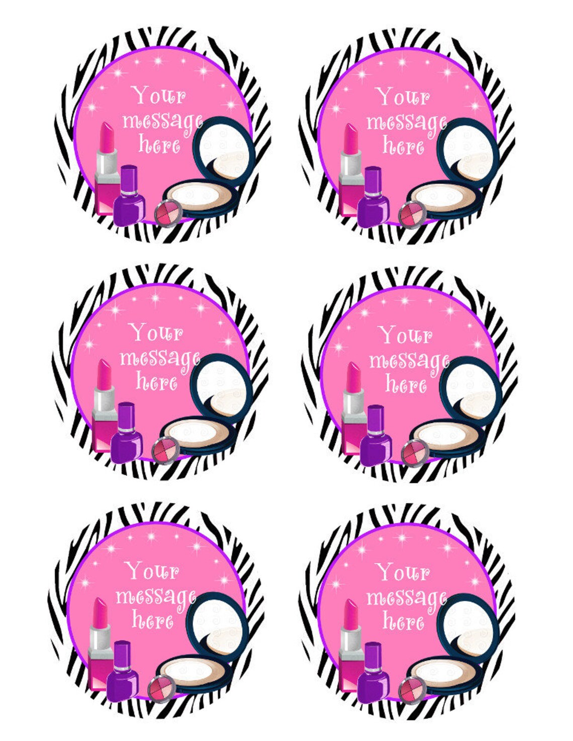 MAKEUP BEAUTY Edible Cake Topper Image Cake Party Decoration - Etsy