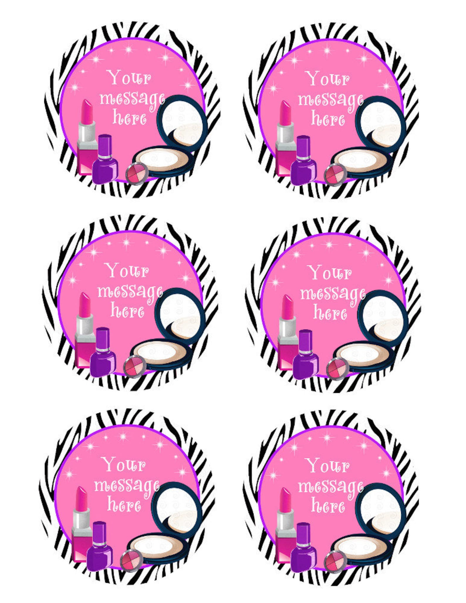 MAKEUP BEAUTY Edible Cake Topper Image Cake Party Decoration - Etsy