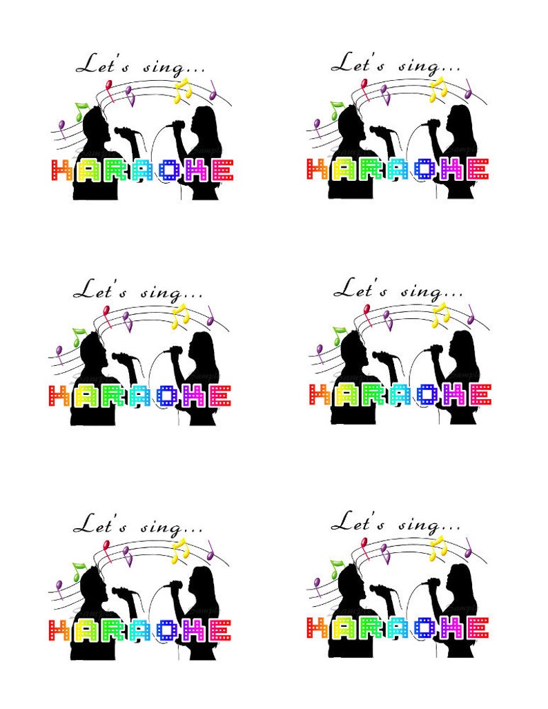 KARAOKE Edible Cake Topper Image Cake Party Decoration | Etsy