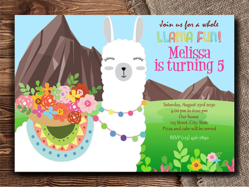 LLAMA FUN Printable & Text Editable PDF File in Adobe Reader - Etsy