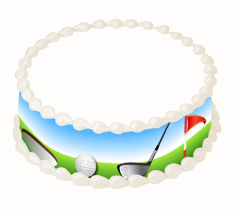 GOLF Edible Cake Topper Image Birthday Sport Party Decoration - Etsy