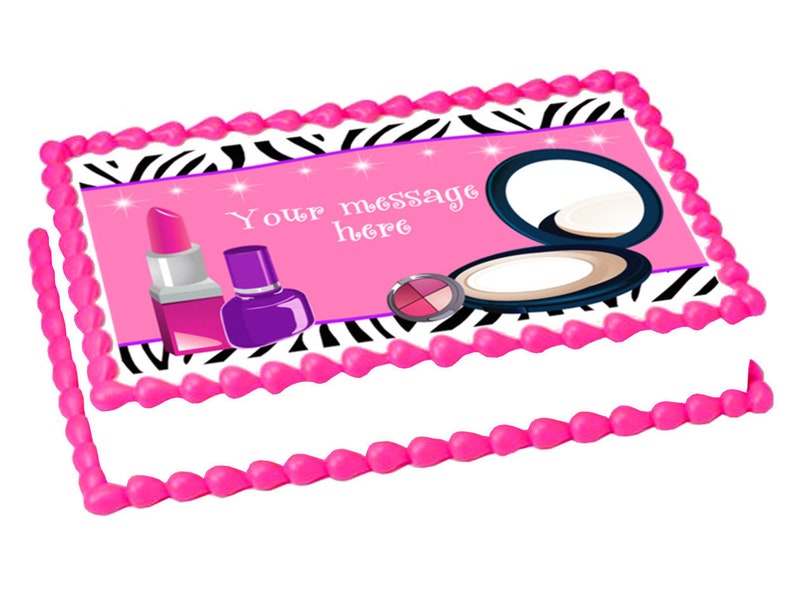 MAKEUP BEAUTY Edible Cake Topper Image Cake Party Decoration - Etsy