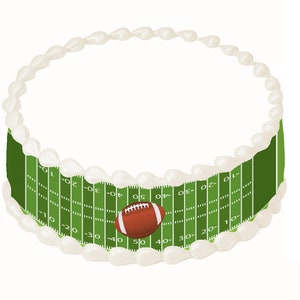 FOOTBALL FIELD BALL Edible Cake Topper Image Birthday Party Decoration ...