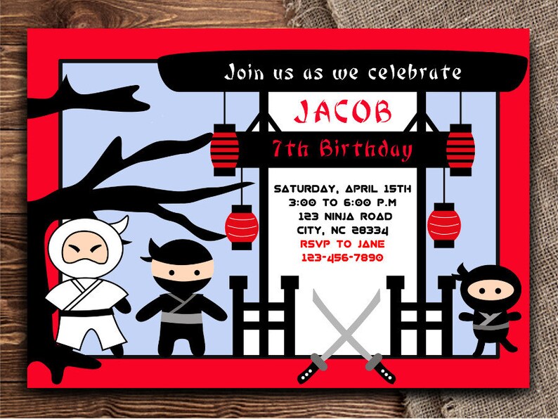 LITTLE NINJAS Printable & Text Editable PDF File in Adobe Reader - Etsy