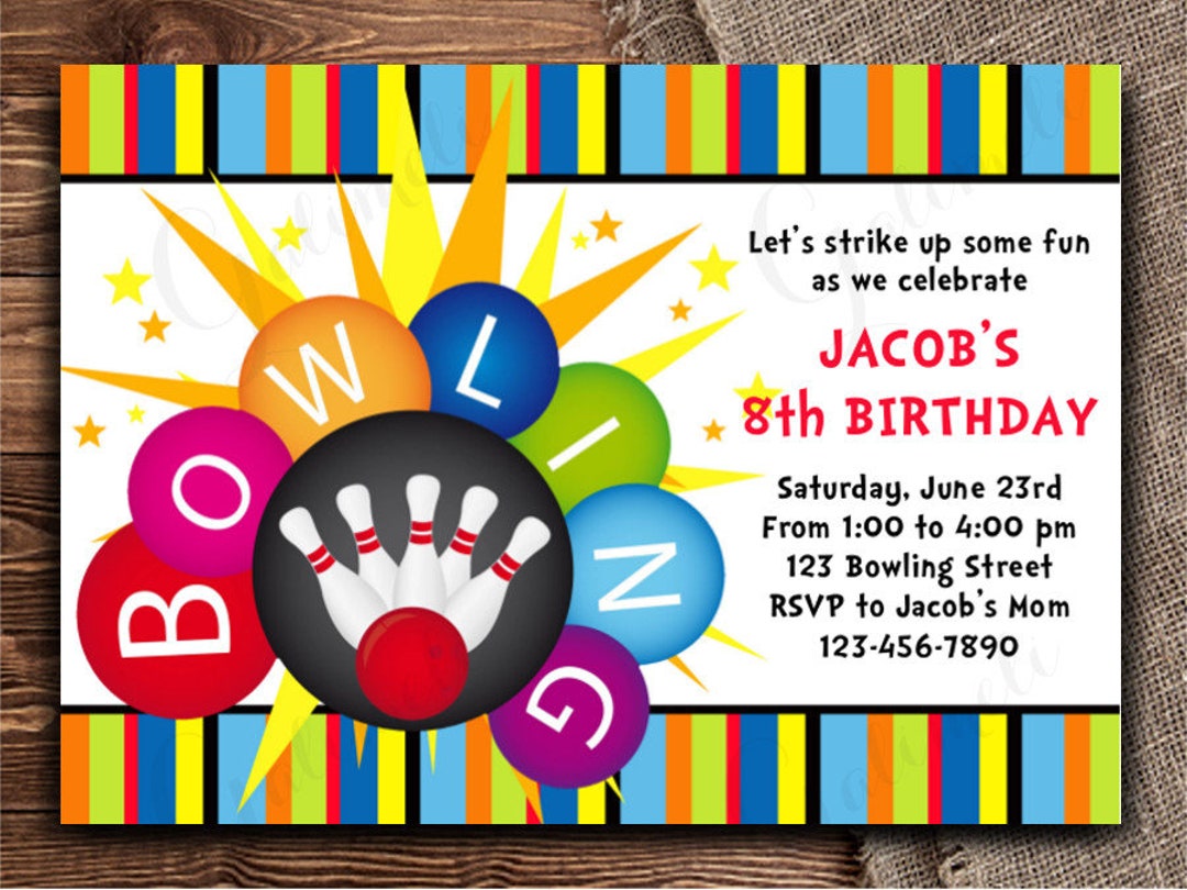 BOWLING Printable & Text Editable PDF File in Adobe Reader - Etsy