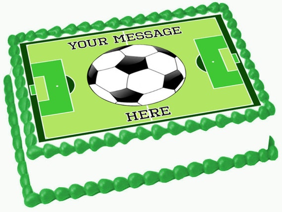 SOCCER BALL Edible Cake Topper Image Birthday Sport Party | Etsy